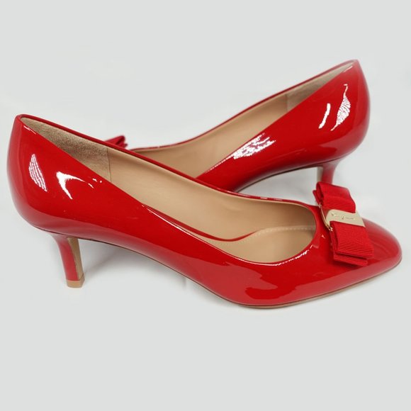 Salvatore Ferragamo | Shoes | Salvatore Ferragamo Erice 55 Red Patent ...